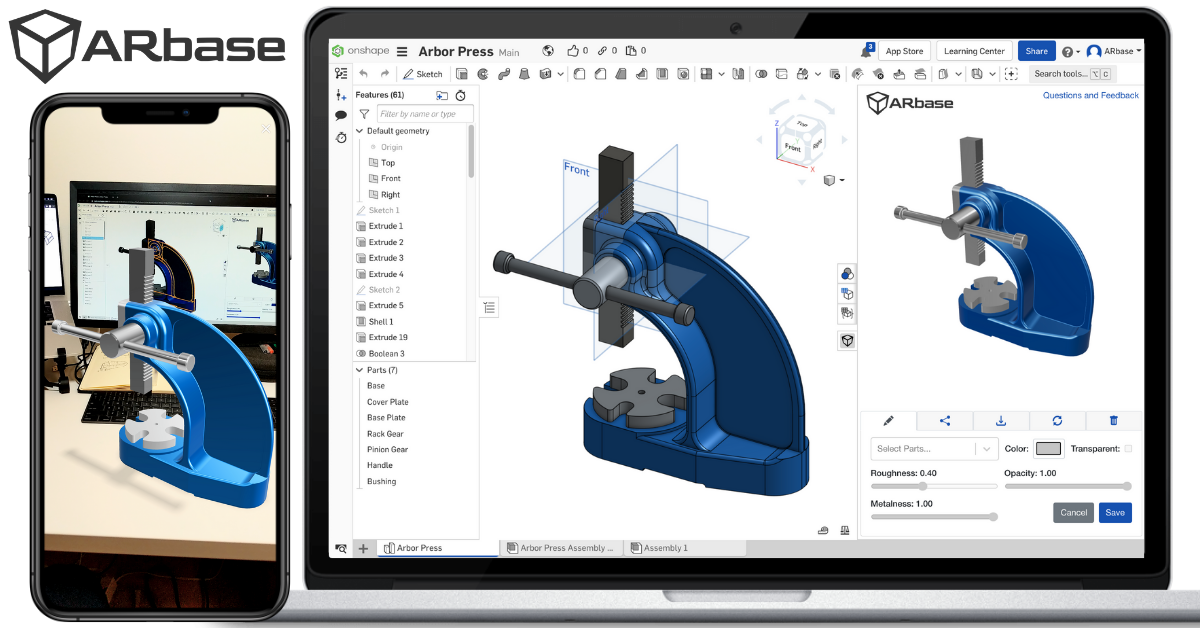 ARbase: Augmented Reality app for Onshape